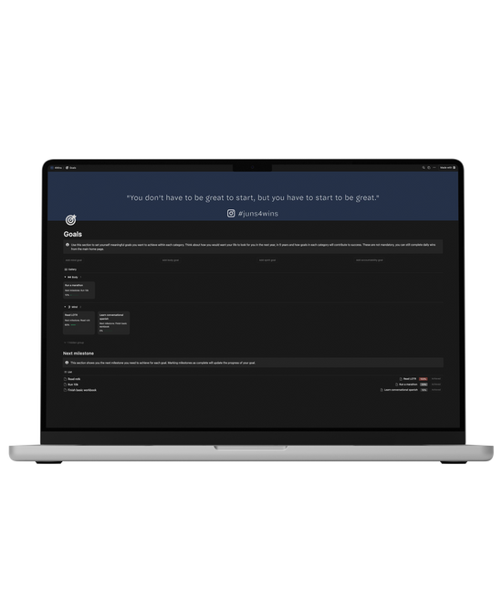 Jun's 4Wins Notion Template – Jun Yuh